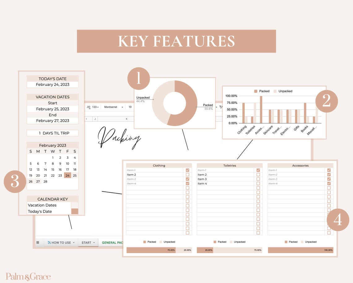 Google Sheets Packing List Template, Editable Packing List, Google ...