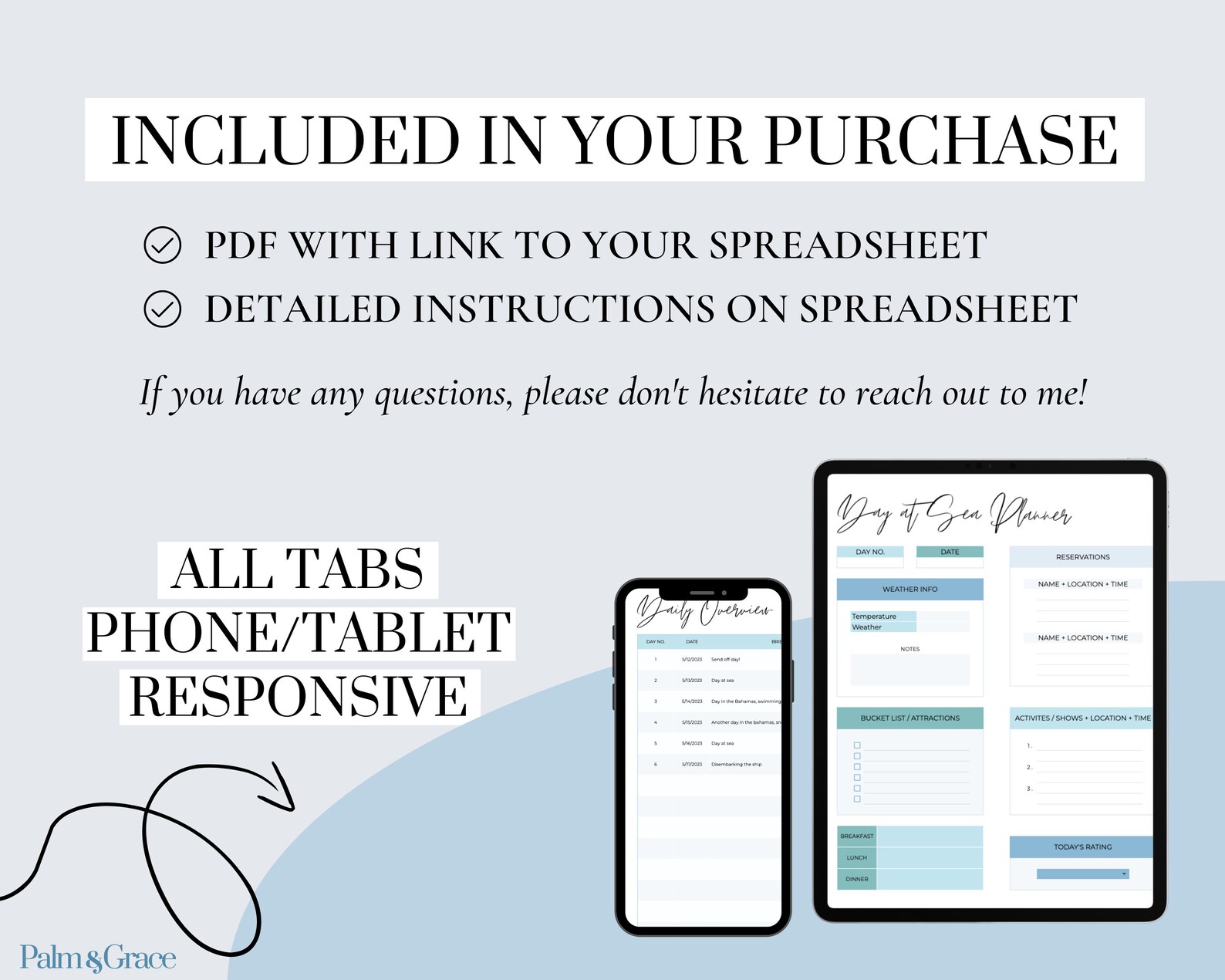 Digital Cruise Planner Spreadsheet, Cruise Packing List, Cruise ...