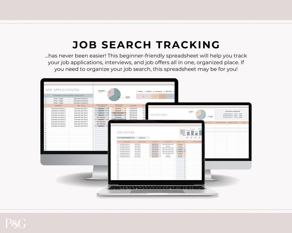 Job Application Tracker Spreadsheet, Google Sheets Job Tracker, Job ...
