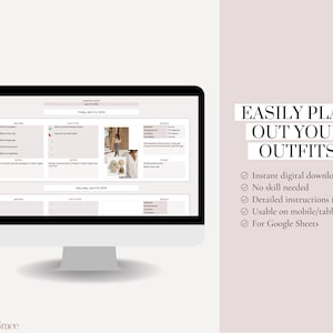 Google Sheets Outfit Planner for Travel, Digital Outfit Planning ...