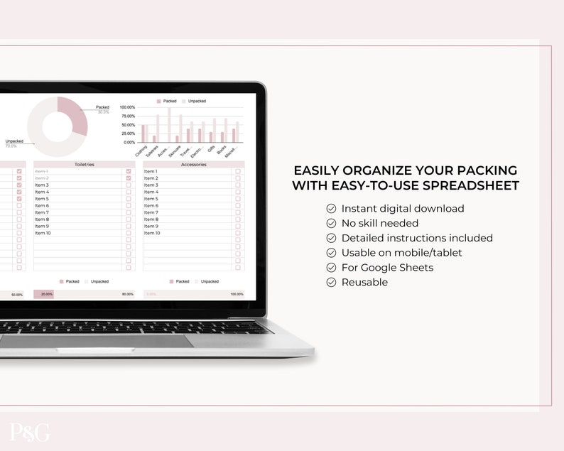 Packing List Spreadsheet Template Editable Packing Checklist - Etsy