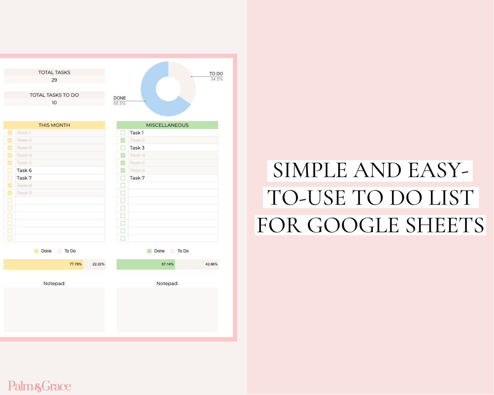 Digital to Do List Google Sheets, to Do List Spreadsheet Template, Task ...