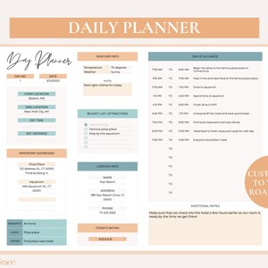 Road Trip Planner Spreadsheet, Road Trip Organizer, Digital Travel ...