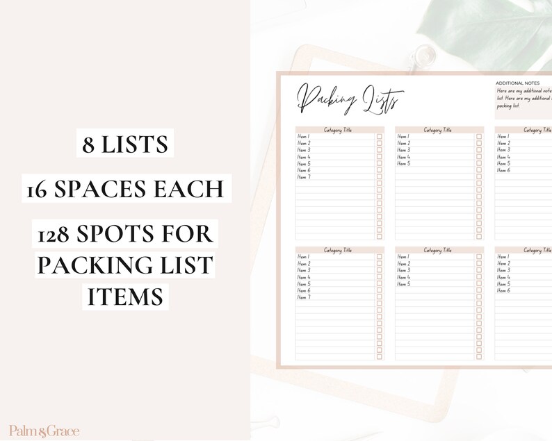 Editable Packing List PRINTABLE Spreadsheet Packing List - Etsy