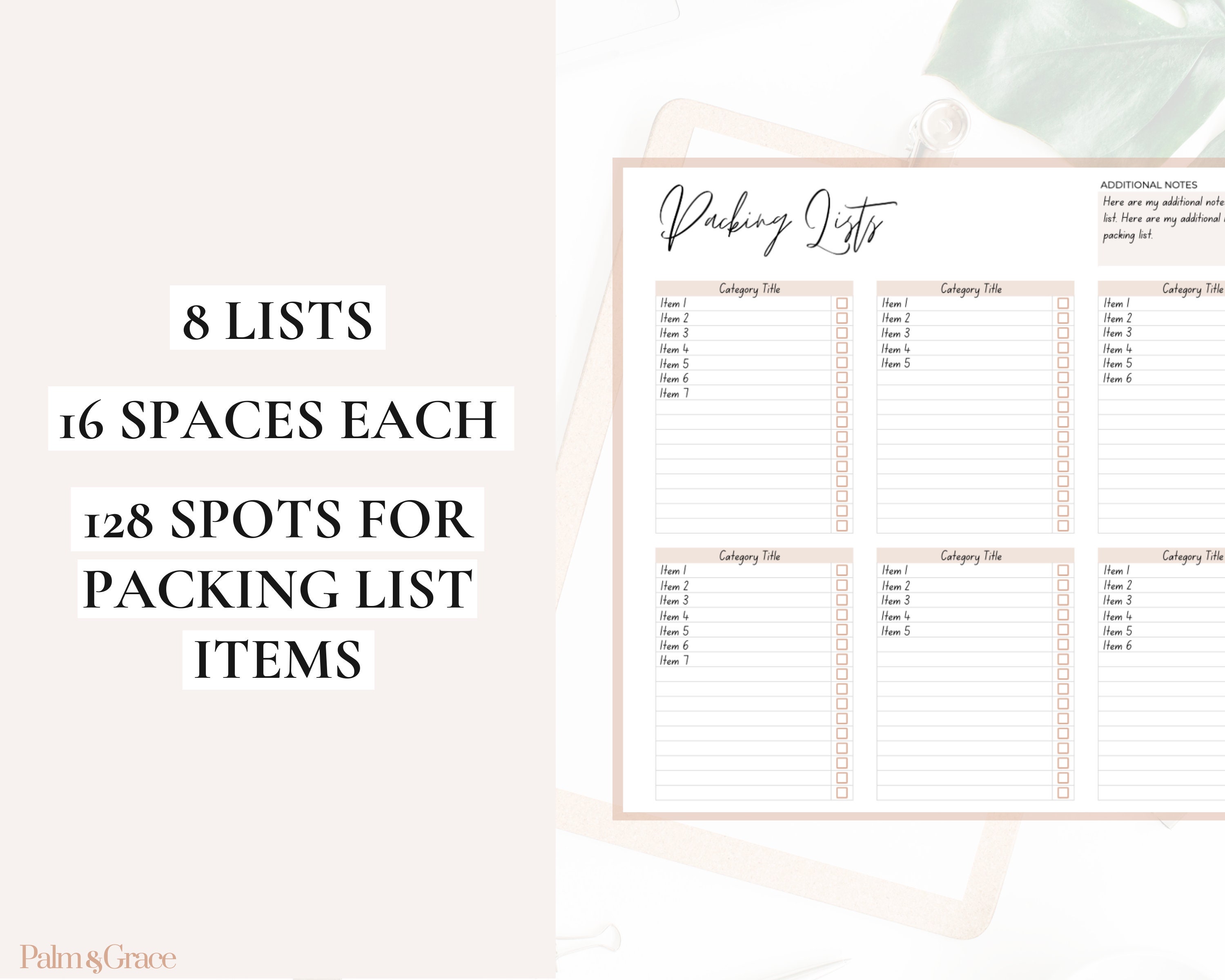 Editable Packing List PRINTABLE Spreadsheet Packing List - Etsy Australia