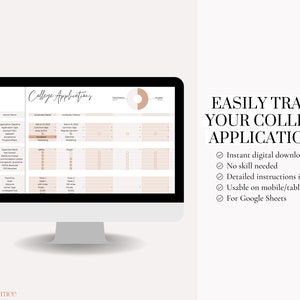 College Application Tracker Spreadsheet, Google Sheets College ...