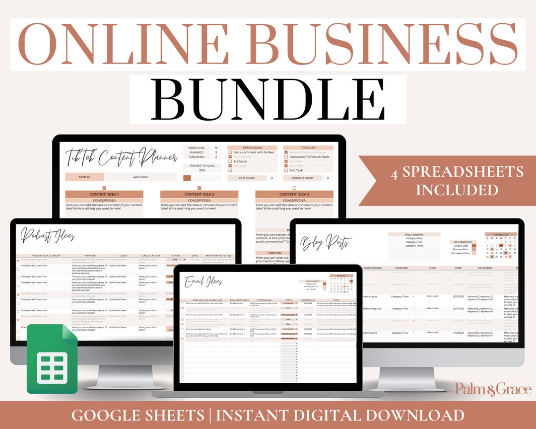 Online Business Planner BUNDLE, Digital Business Planner, Business ...