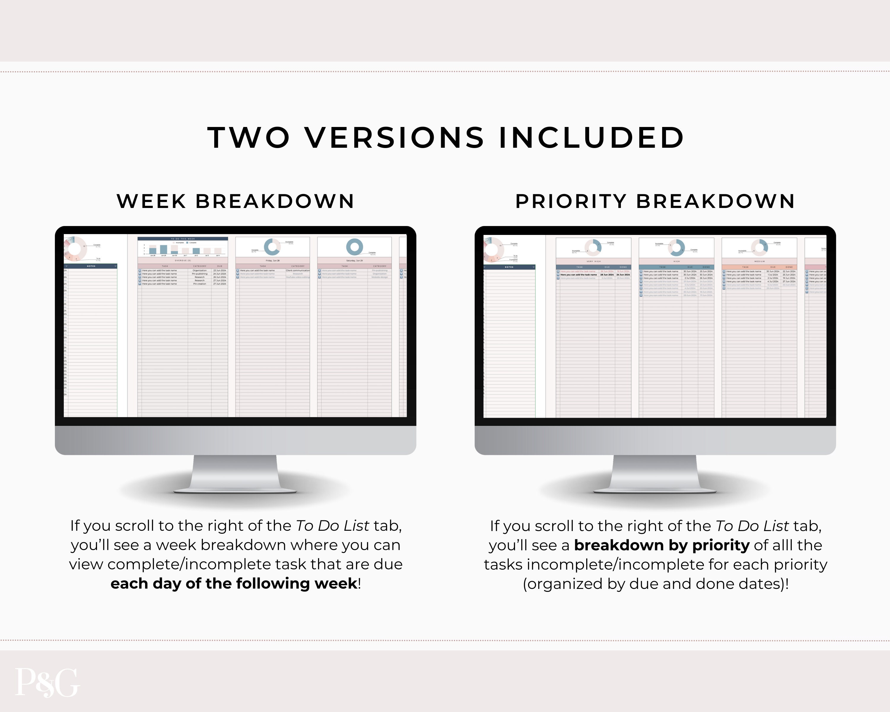 Task Tracker Spreadsheet, Google Sheets to Do List Template, to Do With ...