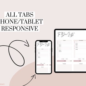 Google Sheets to Do List Template, Minimal to Do List Digital, Neutral ...