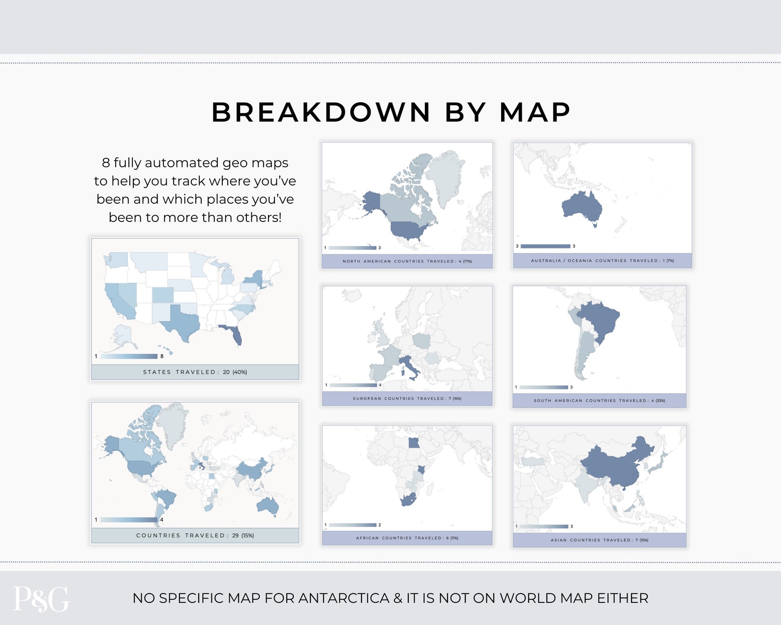 Travel Tracker Spreadsheet, Google Sheets Places Traveled Map, Digital ...