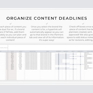 UGC Planner Google Sheets, UGC Creator Organizer, Brand Outreach ...