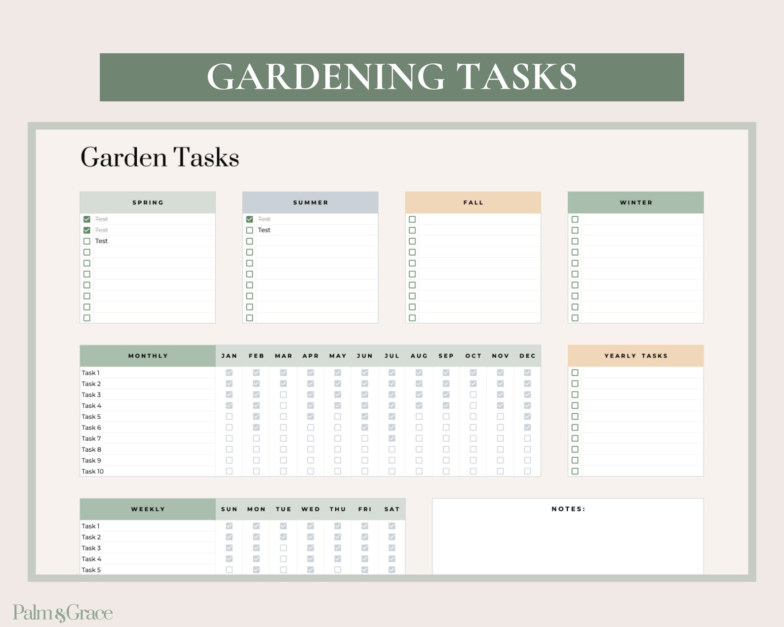 Garden Planner and Log Spreadsheet, Gardening Planner Google Sheets ...