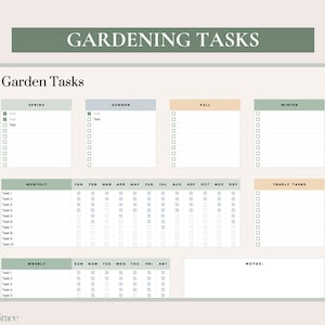 Garden Planner and Log Spreadsheet, Gardening Planner Google Sheets ...