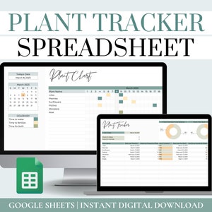 Plant Tracker Template for Google Sheets, Plant Tracker Spreadsheet ...