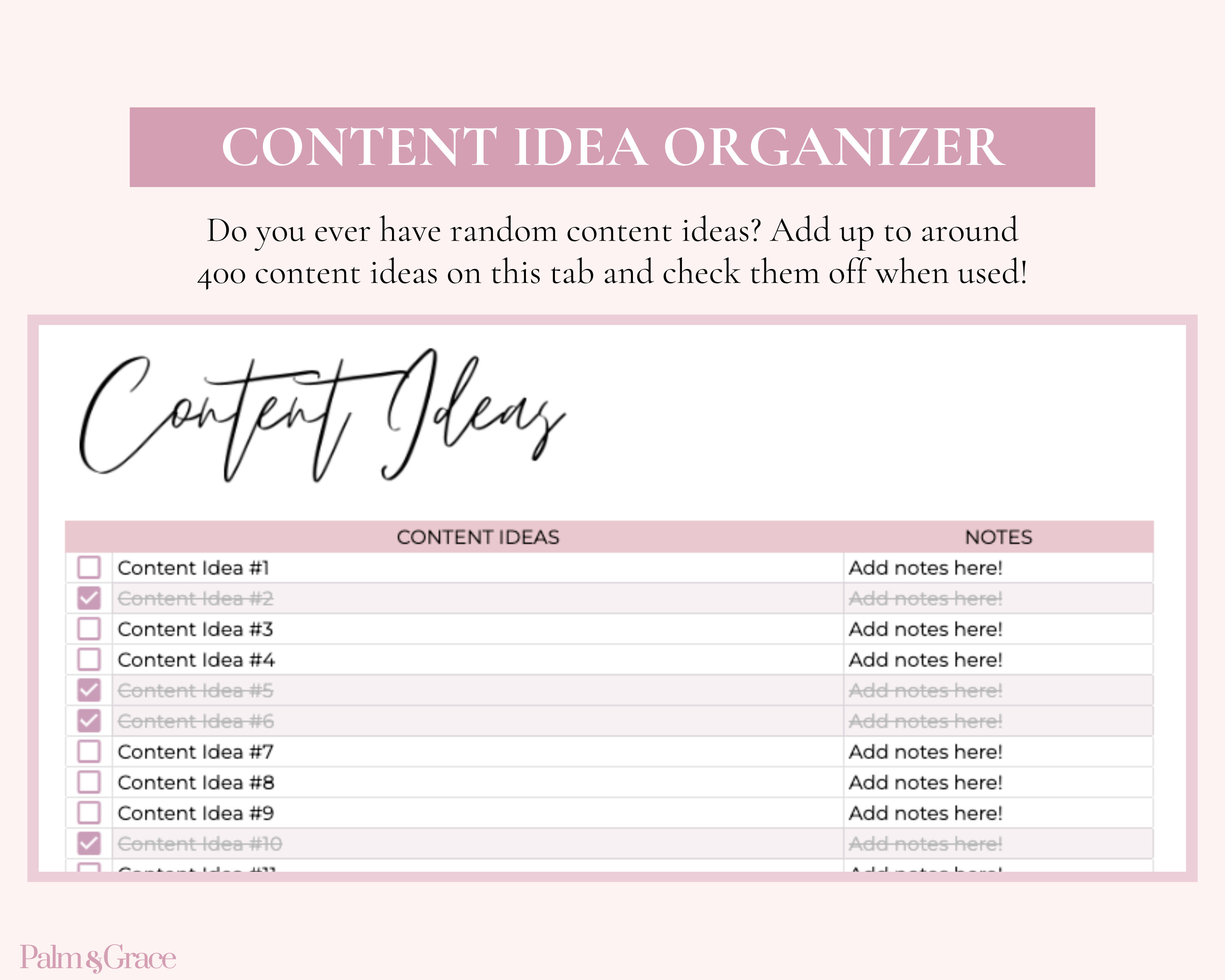 Tiktok Content Planner Template, Google Sheets Social Media Content ...