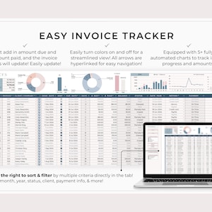 Invoice Tracker for Google Sheets, Invoice Tracker Template Spreadsheet ...