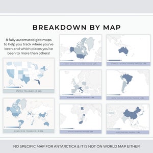 Travel Tracker Spreadsheet, Google Sheets Places Traveled Map, Digital ...