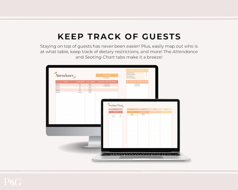 Thanksgiving Planner Spreadsheet, Thanksgiving Meal Planner ...