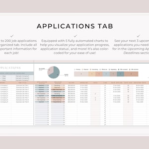 Job Application Tracker Spreadsheet, Google Sheets Job Tracker, Job ...