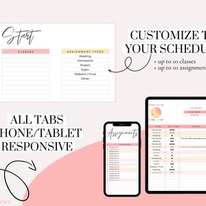 Google Sheets Assignment Tracker Spreadsheet, Digital Assignment ...