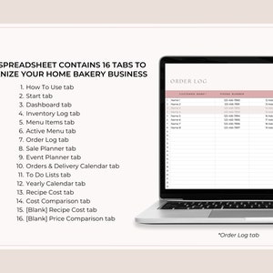 Home Bakery Business Planner Spreadsheet, Recipe Cost Calculator Google ...