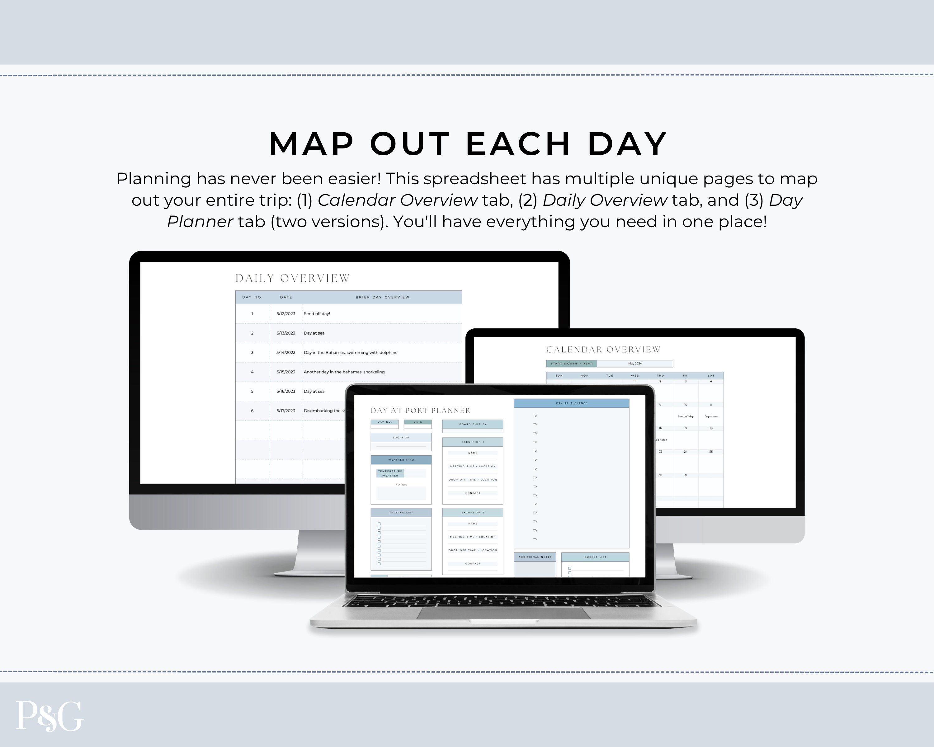 Digital Cruise Planner Spreadsheet, Cruise Packing List, Cruise ...