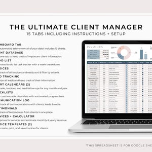 Client Tracker Google Sheets Spreadsheet, Small Business Spreadsheet ...