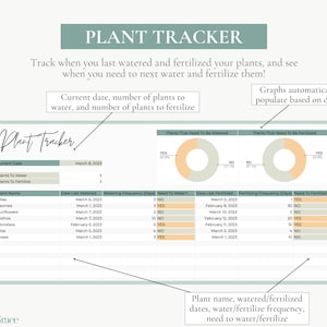 Plant Tracker Template for Google Sheets, Plant Tracker Spreadsheet ...