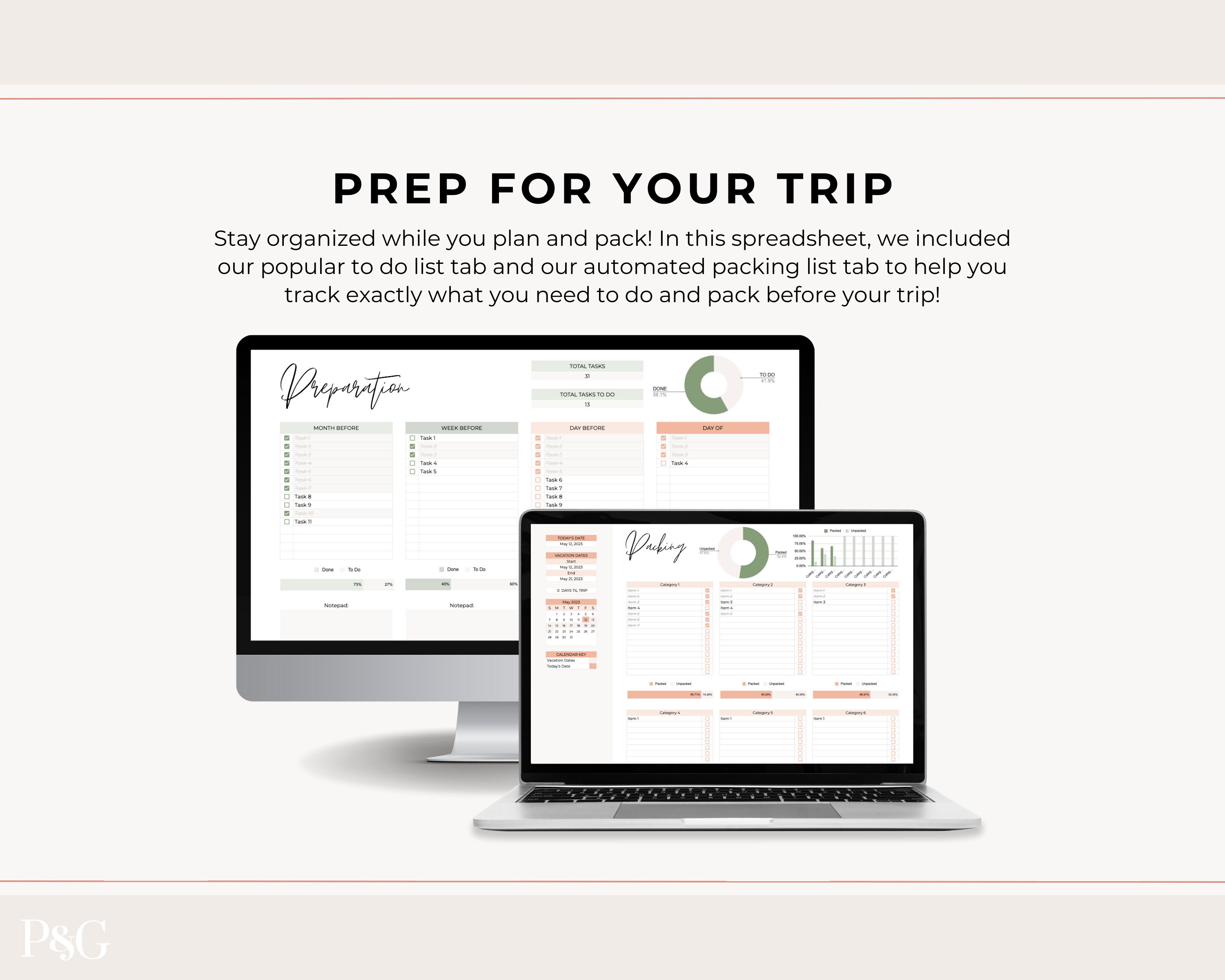 Road Trip Planner Spreadsheet, Digital Family Vacation Travel Planner ...