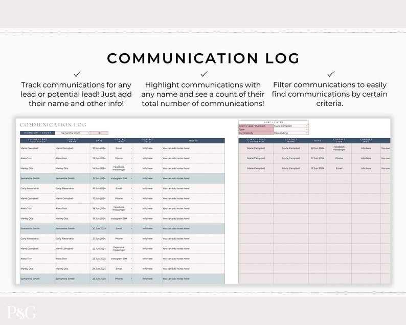 Lead Tracker Google Sheets Template, Client and Lead Management ...