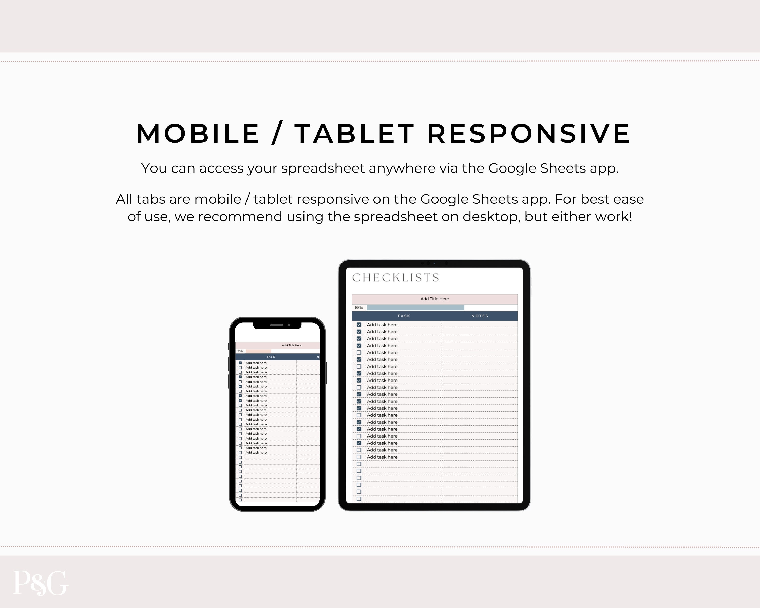 Google Sheets Checklist Template, to Do List Template for Google Sheets ...