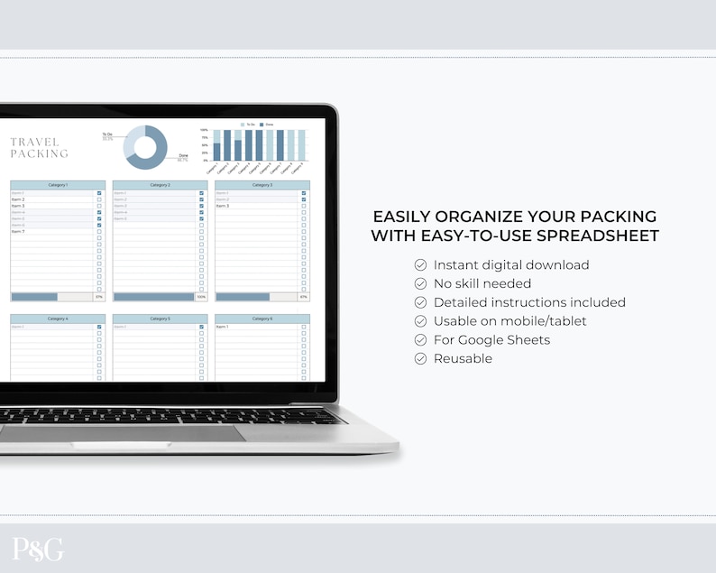 Google Sheets Packing List Template, Editable Packing List, Google ...