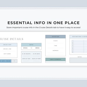 Digital Cruise Planner Spreadsheet, Cruise Packing List, Cruise ...