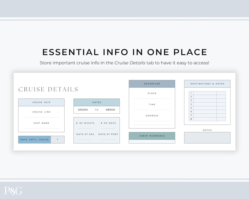 Digital Cruise Planner Spreadsheet, Cruise Packing List, Cruise ...