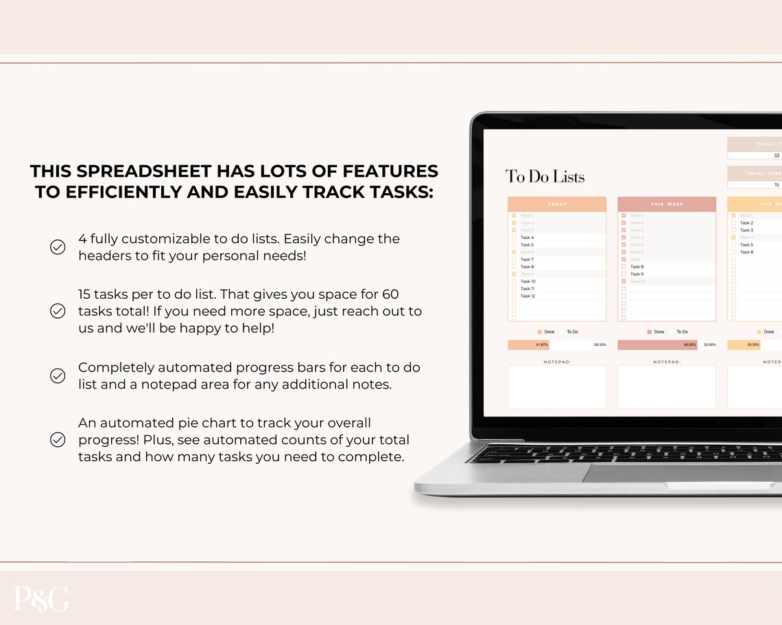 Digital to Do List Google Sheets, Editable to Do List Spreadsheet, Task ...