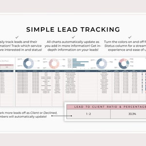 Lead Tracker Google Sheets Template, Client and Lead Management ...