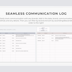 UGC Planner Google Sheets, UGC Creator Organizer, Brand Outreach ...
