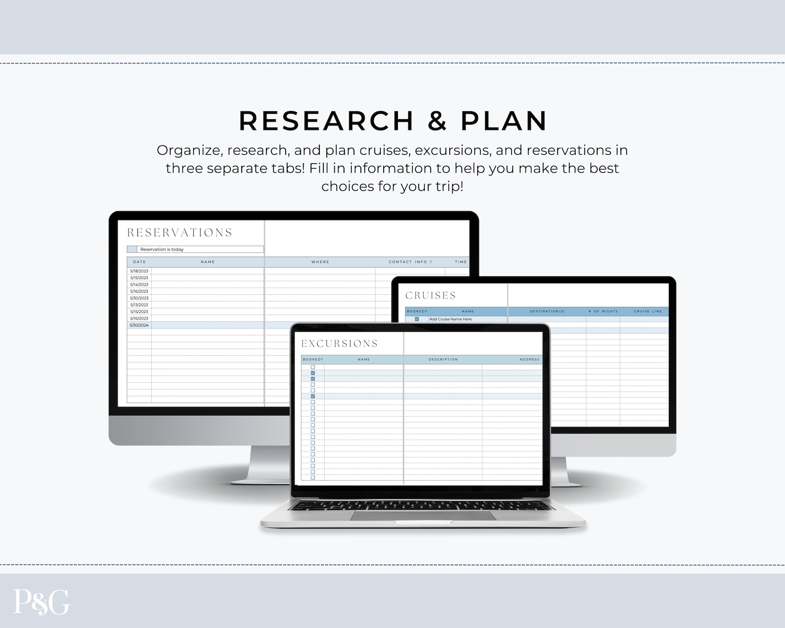 Digital Cruise Planner Spreadsheet, Cruise Packing List, Cruise ...