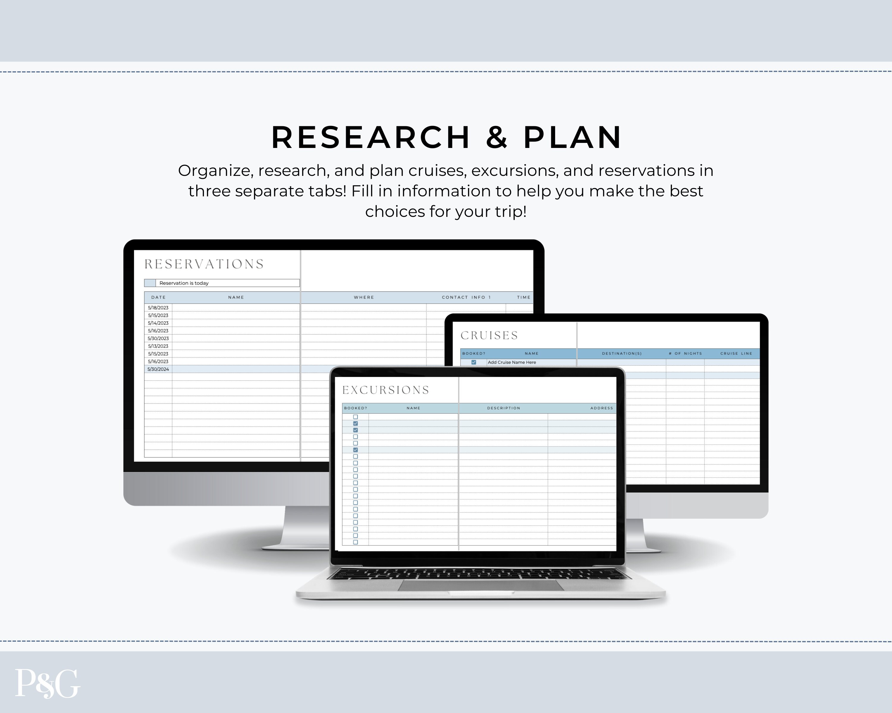 Digital Cruise Planner Spreadsheet, Cruise Packing List, Cruise ...