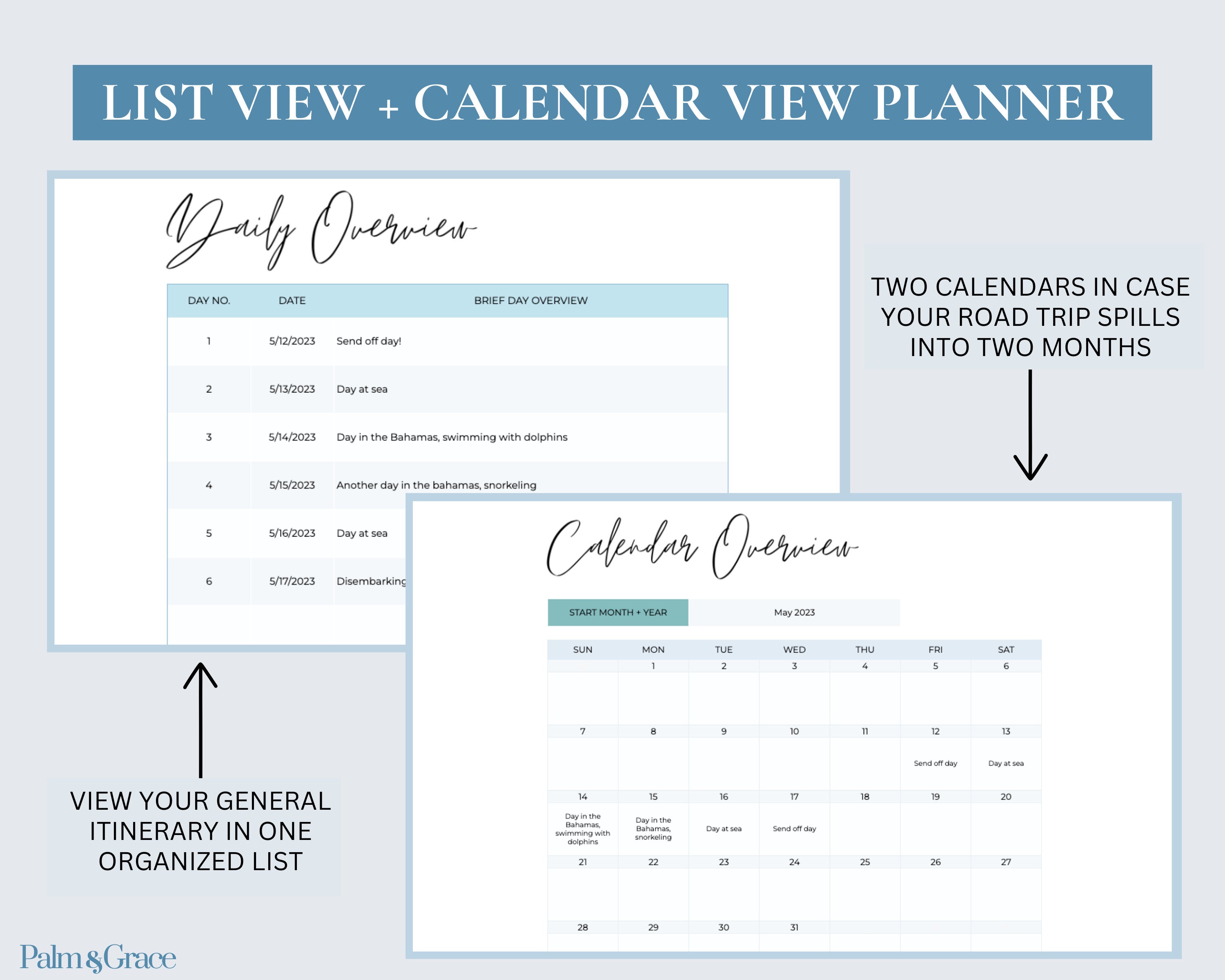 Digital Cruise Planner Spreadsheet, Cruise Packing List, Cruise ...