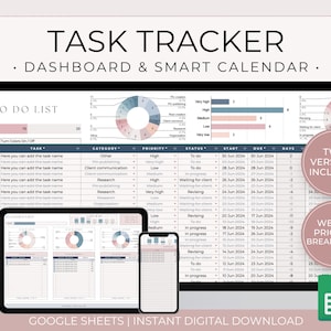 Task Tracker Spreadsheet, Google Sheets to Do List Template, to Do With ...