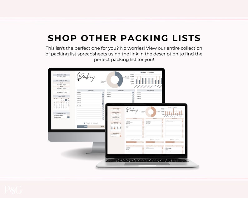 Packing List Spreadsheet Template Editable Packing Checklist - Etsy