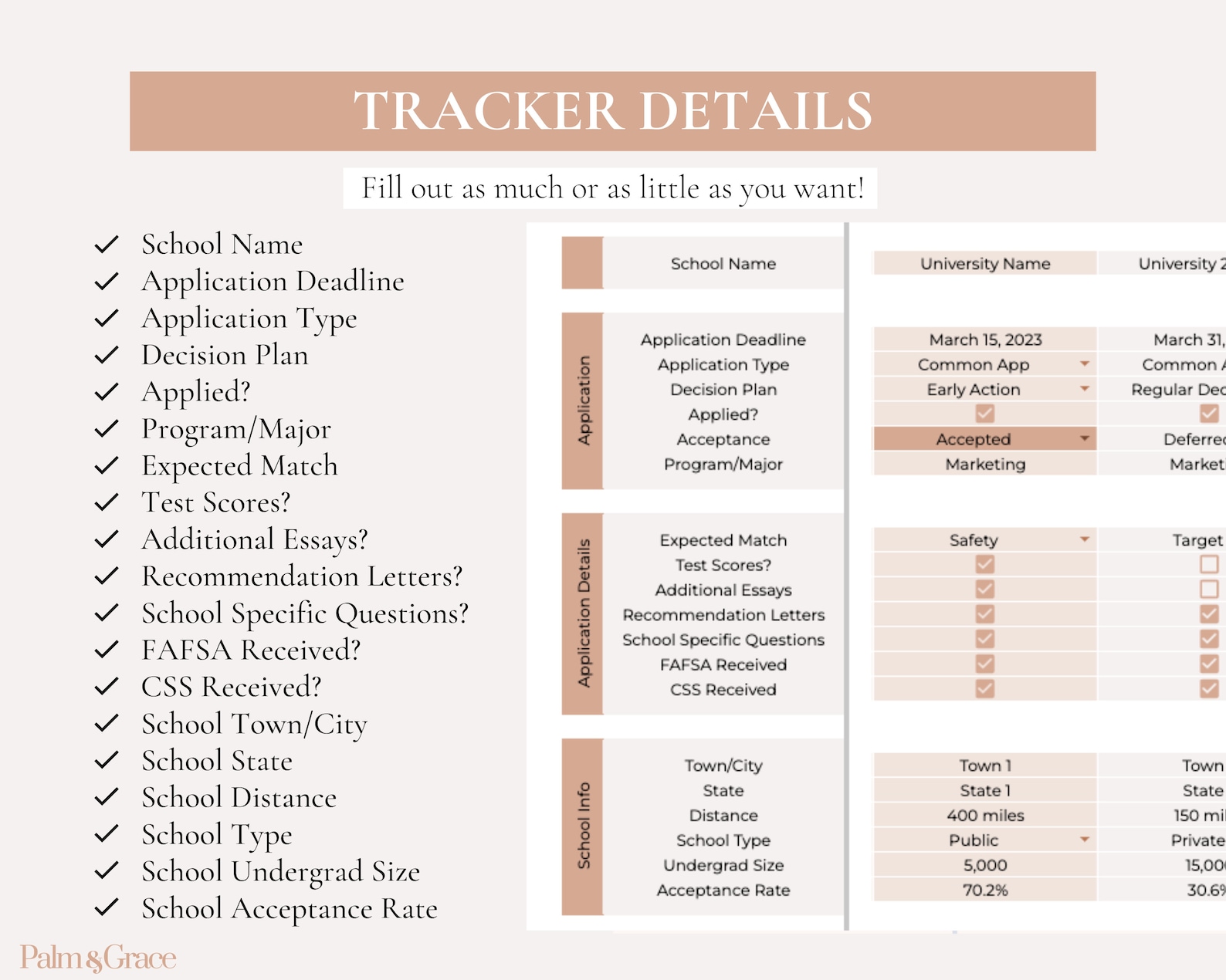College Application Tracker Spreadsheet, Google Sheets College ...