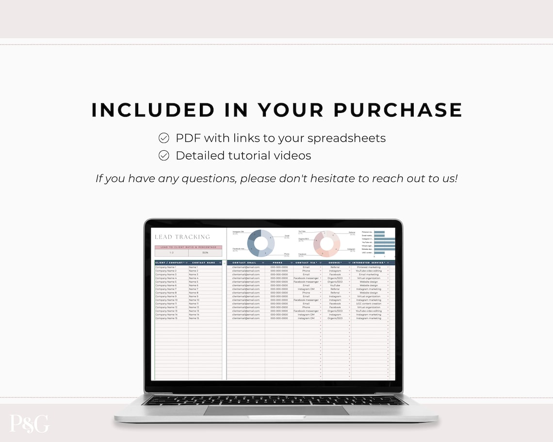 Lead Tracker Google Sheets Template, Client and Lead Management ...