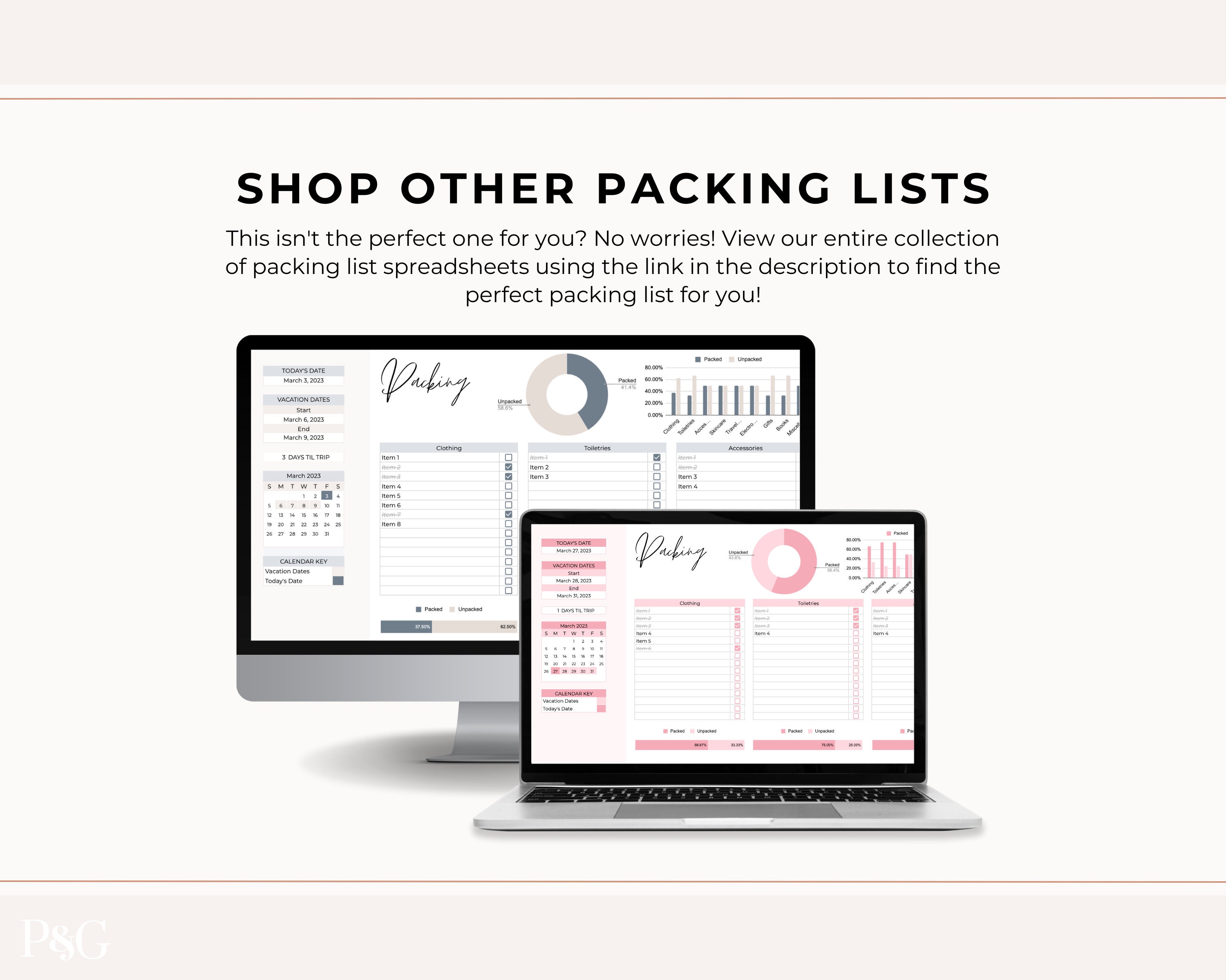 Packing List Spreadsheet Template Editable Packing Checklist - Etsy