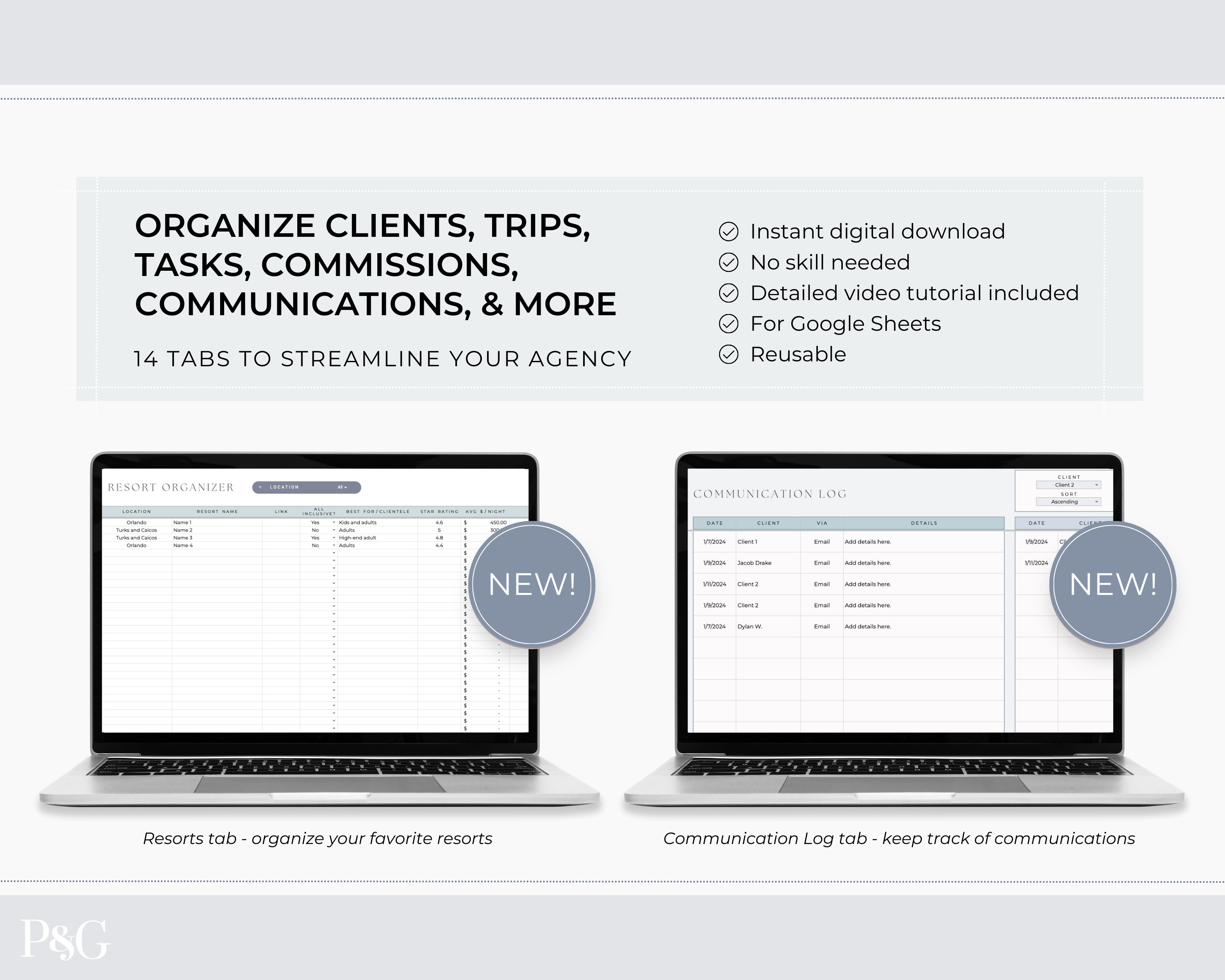 Travel Agent Planner, Travel Agent Spreadsheet Template, Digital Trip ...