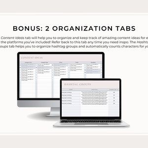 Google Sheets Content Calendar Spreadsheet, Social Media Content ...