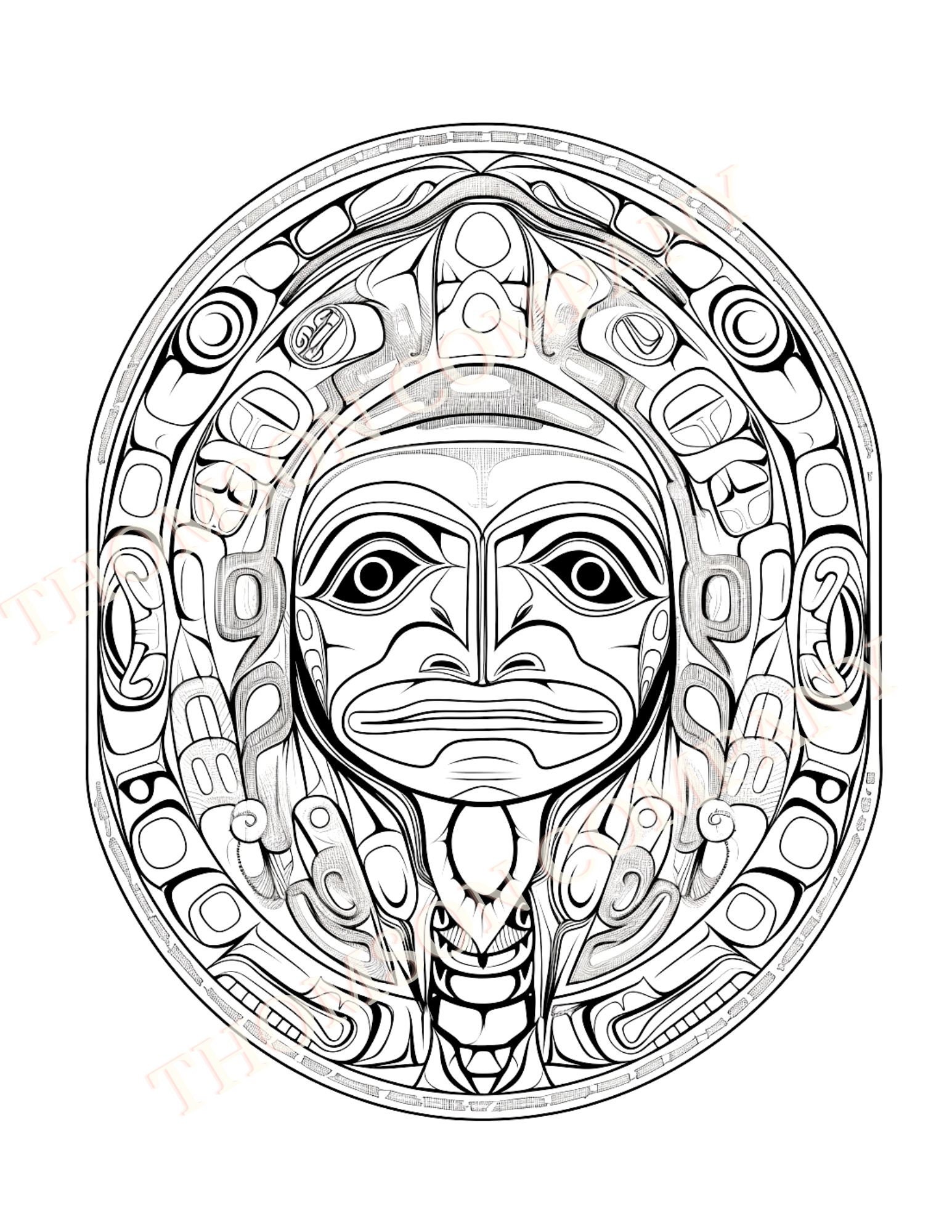 58 Grayscale the Ultimate Native American Adult Coloring Pages ...