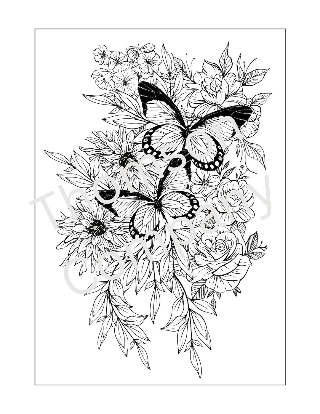 7 Plants Adult Coloring Pages Printable PDF Coloring Book Page (AI ...