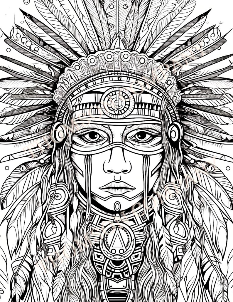 58 Grayscale the Ultimate Native American Adult Coloring Pages ...